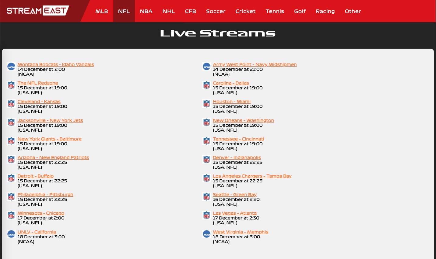 BuffStreams - Official Streams NBA, NFL, NFL, MMA, BOXING